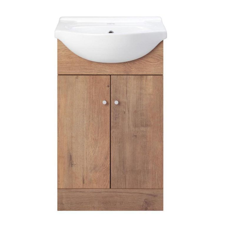 STRETTO Kit Mueble Vanitorio Marie Rústico 50x80 cm/Cubierta ...