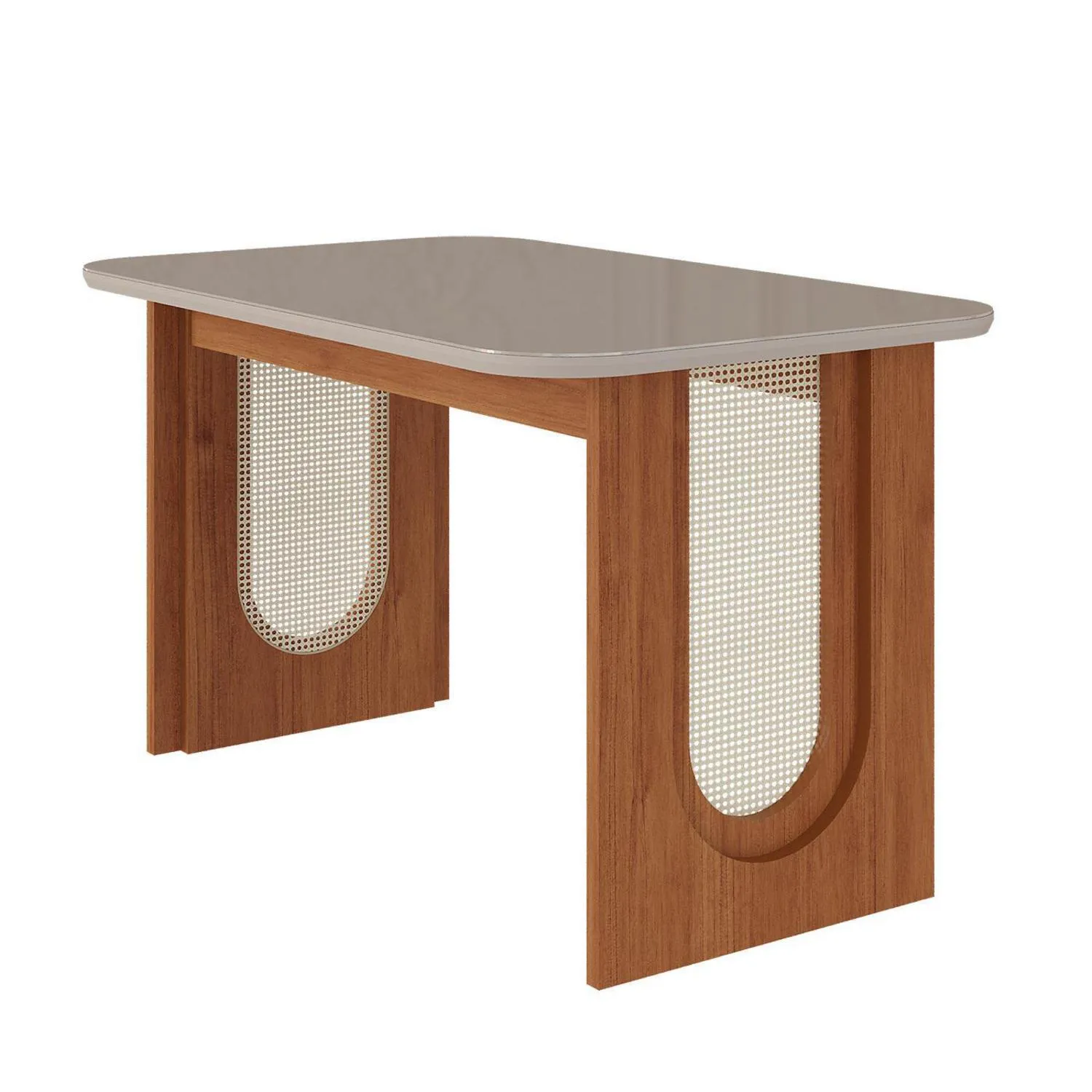 Juego de Comedor Vale 4 Sillas Mesa Rectangular 80x76x130 cm Off White ...