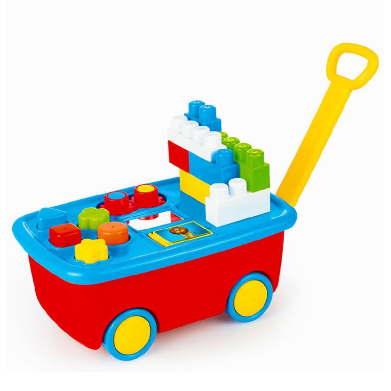 Wagon Didáctico Arrastre Bebé Bloques Estimulación Temprana | Sodimac Chile