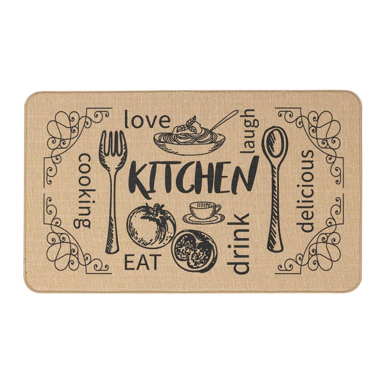 Limpiapies Kitchen Line Look 45x75 cm PVC Café | Sodimac Chile