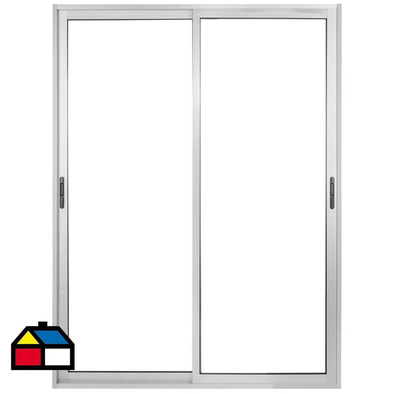 Ventana corredera Aluminio Corredera 100x100 cm Vidrio Termopanel Mate ...