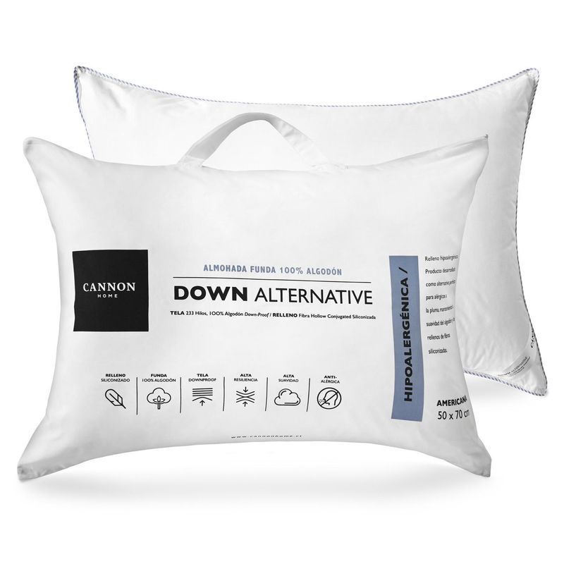 Pack 2 Almohadas Down Alternative de Fibra sintética para Dormir 50x70 cm | Sodimac - Falabella