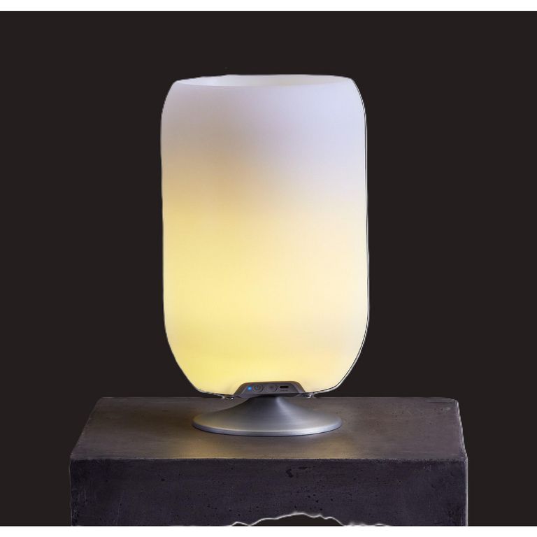 Lámpara Led Atmos Brushed Latón Blanco 22x22 cm | Sodimac - Falabella