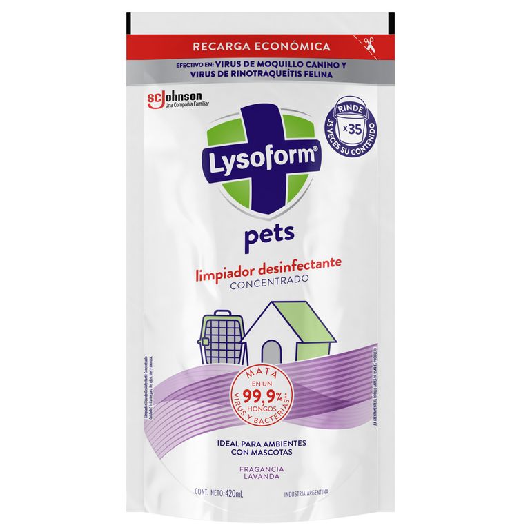 LYSOFORM Limpiador Concentrado Pets Doypack 400 ml | falabella.com
