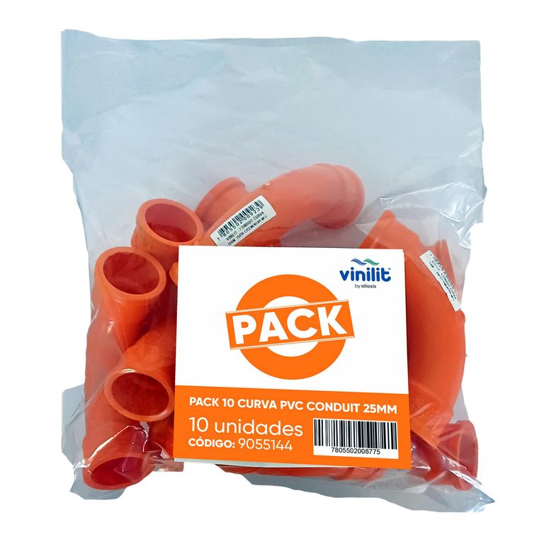 Pack Curva PVC Conduit 25mm 10 unidades | Sodimac - Falabella