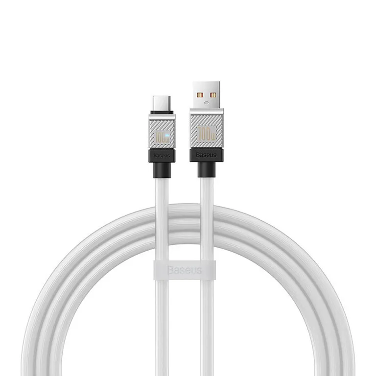 BASEUS - Cable USB a USB-C PD 100W 1m Blanco | Ofertitas