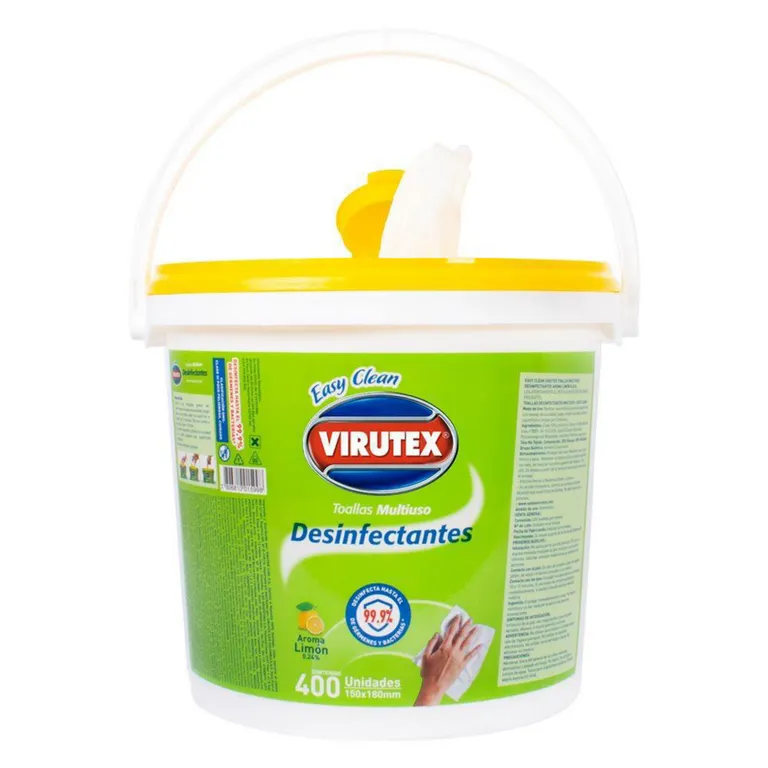 Toallas Desinfectantes Multiuso Virutex Limón 400 Unidades | Sodimac Chile