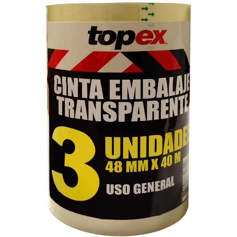 TOPEX Pack cintas de embalaje 48mm x 40 m 3 un | falabella.com