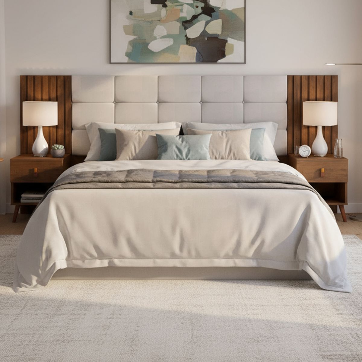 BE DESIGN Respaldo 2 plazas 1559 Blanco caramelo | falabella.com