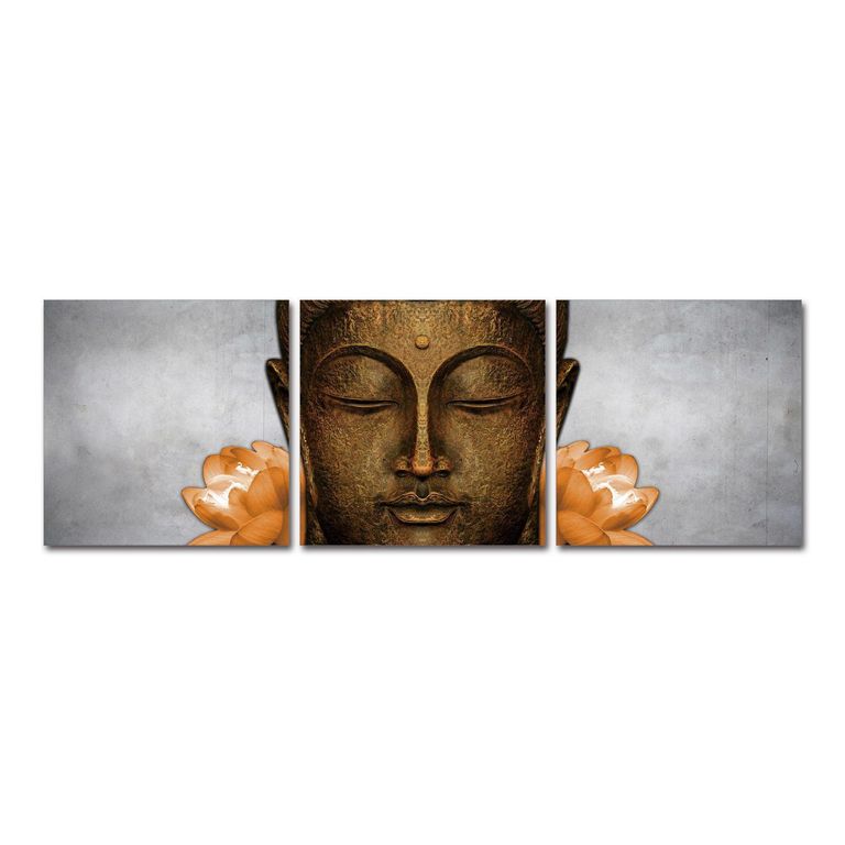 Set de 3 canvas acrílico buda 40x40 cm | Sodimac - Falabella