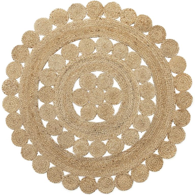 Alfombra Dofty 120x120 cm Yute Beige | Sodimac - Falabella