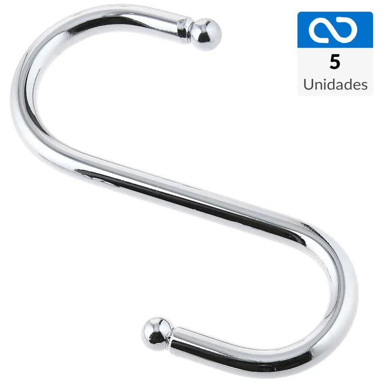 JUST HOME COLLECTION - 5 ganchos s simple acero inox | Ofertitas