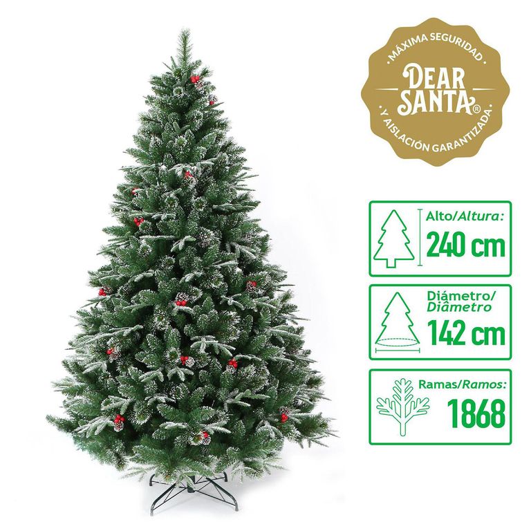 DEAR SANTA Árbol de Navidad 1868 Ramas 142 x 240 cm Verde | falabella.com