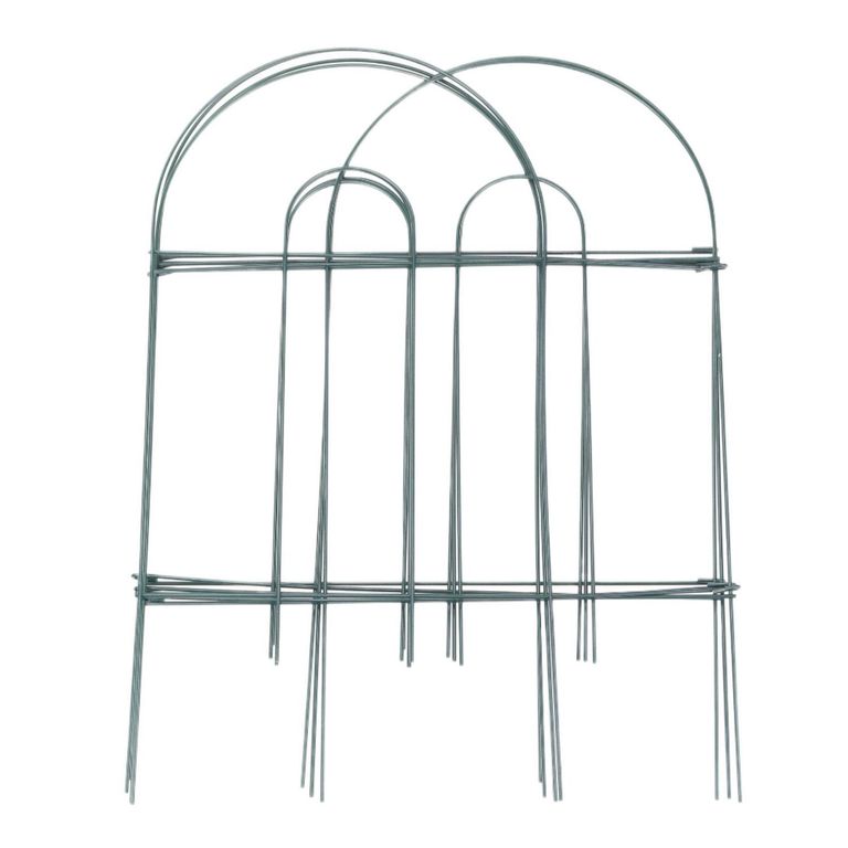 Set de 7 Cercos para Jardín Metal 0.44x0.585 metros Verde | Sodimac ...