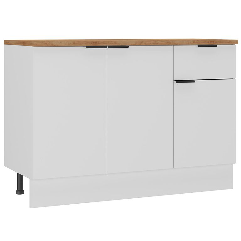 Mueble de cocina base 120 cm con cubierta 3 puertas 1 cajón | Sodimac Chile