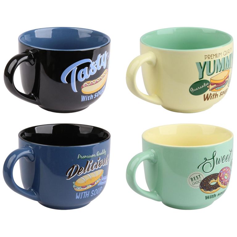 Tazón/Mug 580 ml Cerámica Multicolor | Sodimac - Falabella