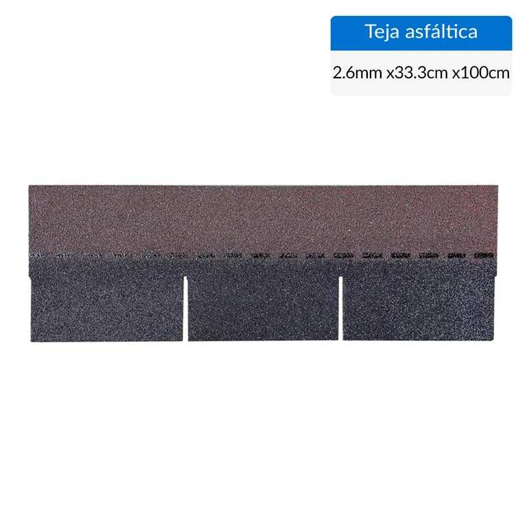 Teja Asfáltica 0,333X1M 3,1M2 Negro | Sodimac - Falabella