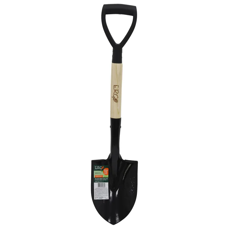 ERGO - Pala con Mango Corto Punta huevo Acero | Ofertitas