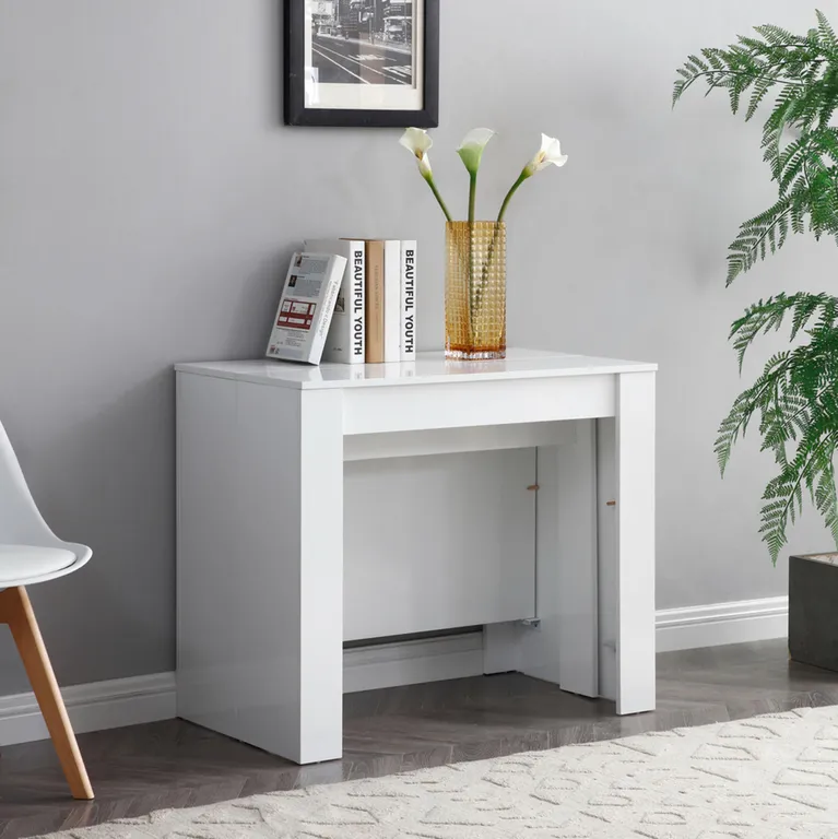 Mesa de Comedor Modular Extensible Blanco 90x75x51 cm | Sodimac - Falabella