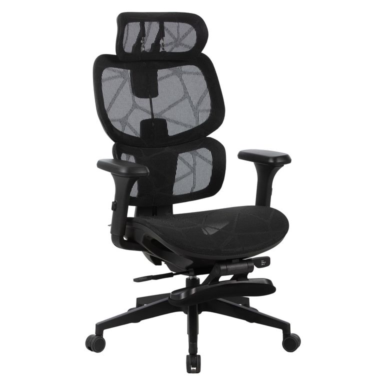 Silla Escritorio Ergonómica Reposapiés Belisa Negro | Sodimac - Falabella