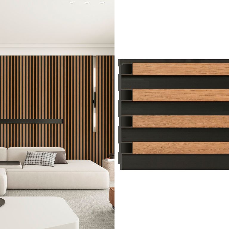HOLZTEK Wall Panel Wpc 16x240 cm Café; Negro 0.39 m2 | Falabella Chile