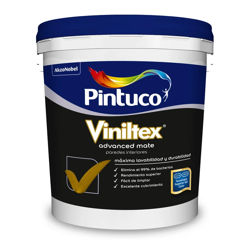 Pintura Para Interior Tipo 1 Blanco Almendra Viniltex Advance 2,5 ...
