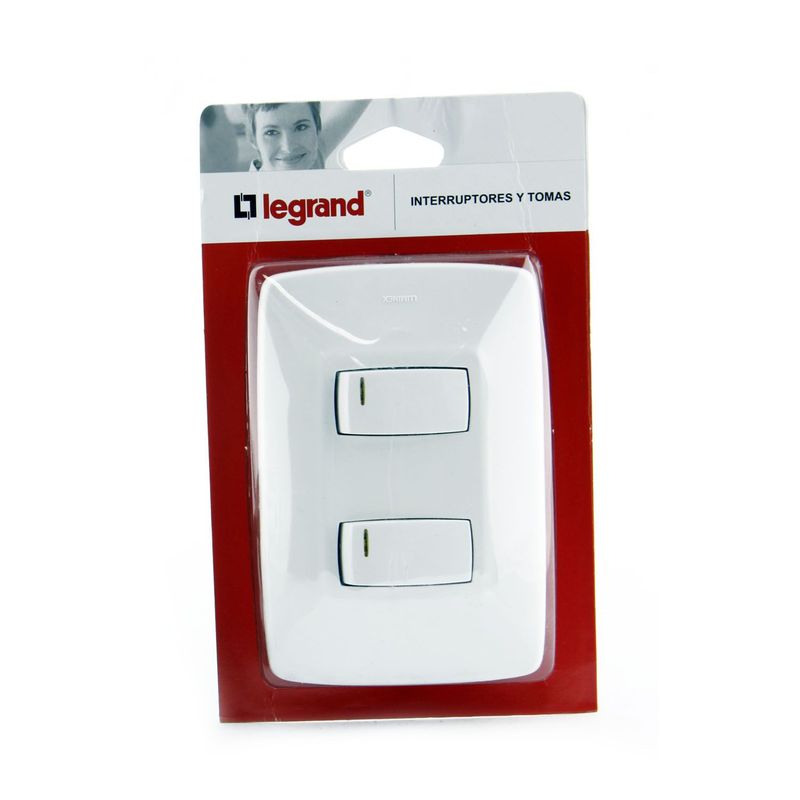 Interruptor Doble Conmutable L/P Arquea Blanco LEGRAND | falabella.com