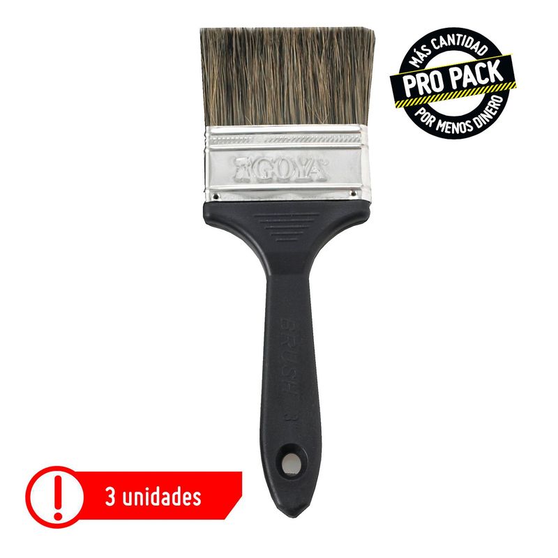 Brocha Gris Popular 3 X 3 Unidades GOYA | falabella.com