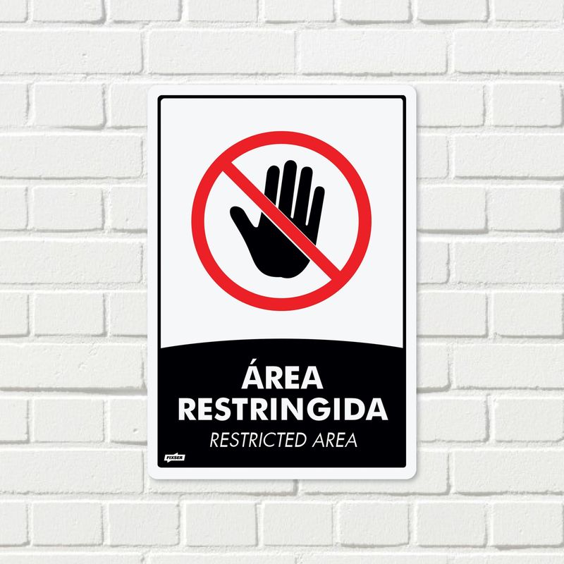 Señal Área Restringida 22X15Cm | falabella.com