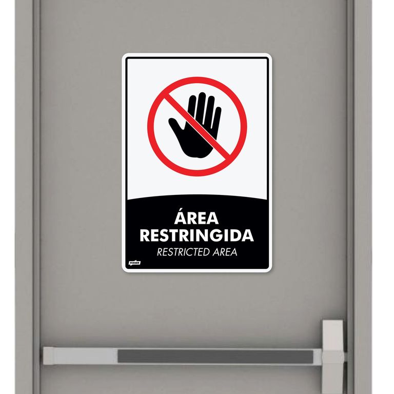 Señal Área Restringida 35X24Cm | falabella.com