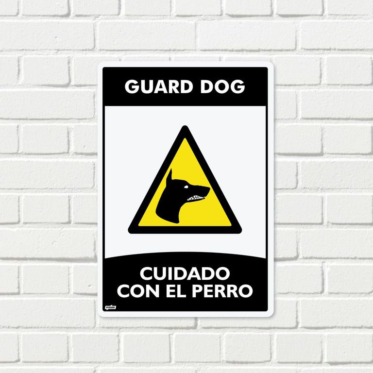 Señal Cuidado Con El Perro 35X24Cm | falabella.com