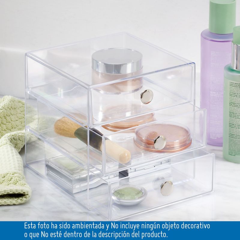 Cajonera Plástica 3 Cajones Transparente INTERDESIGN | falabella.com