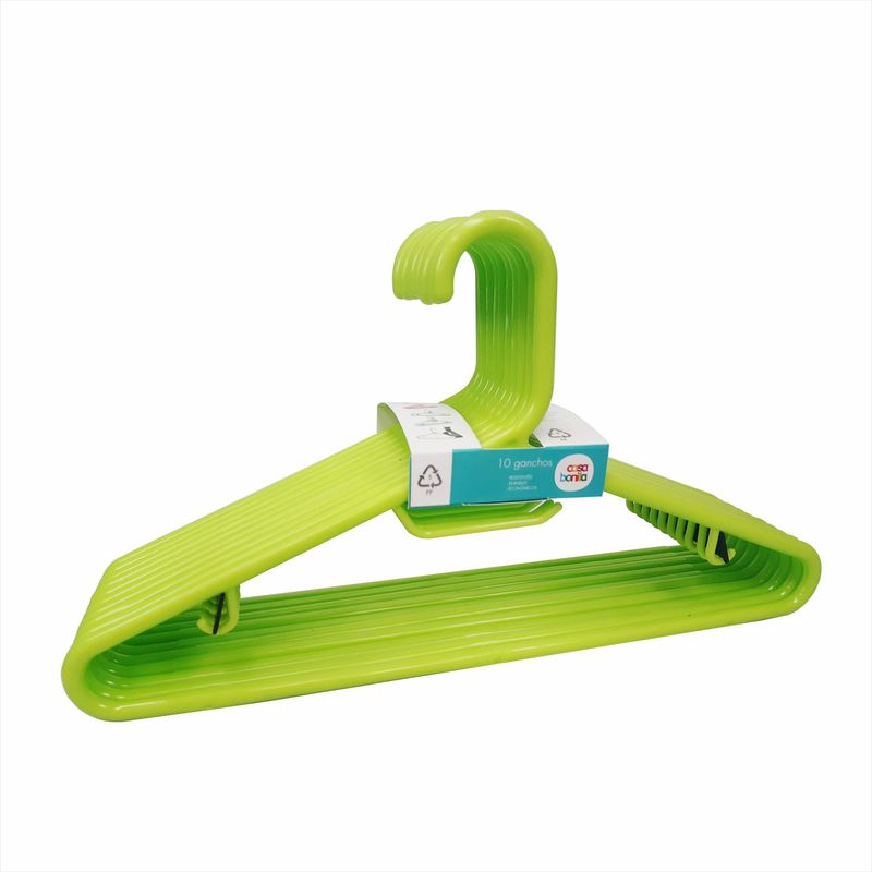 Gancho plástico verde x 10 unidades | falabella.com