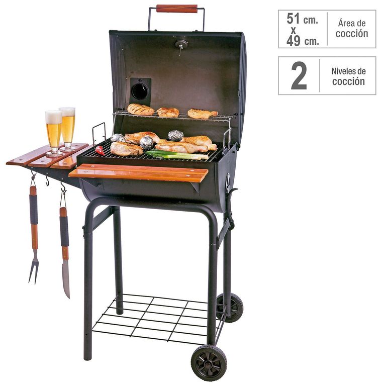 Asador A Carbon Con Bandeja 133X94Cm Mr Beef MR BEEF | falabella.com