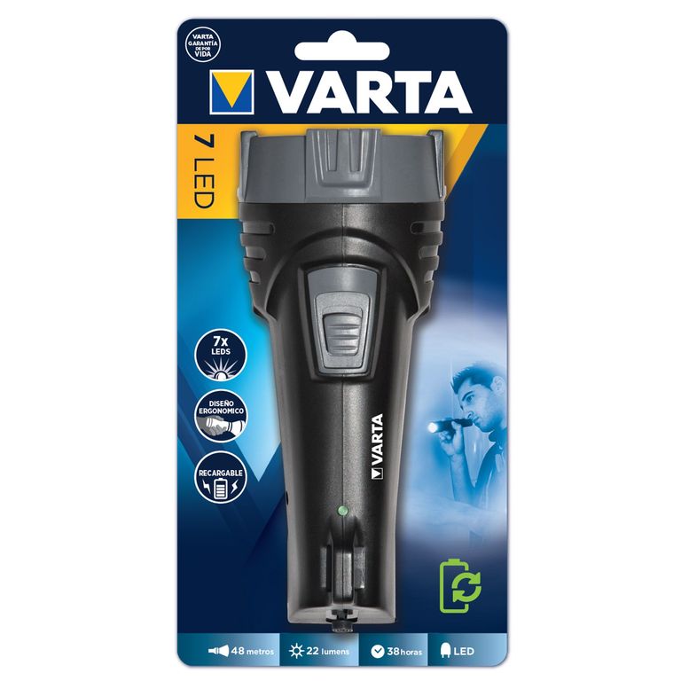 Linterna Recargable Varta 42 Metros De Alcance 7 Leds VARTA | Falabella ...