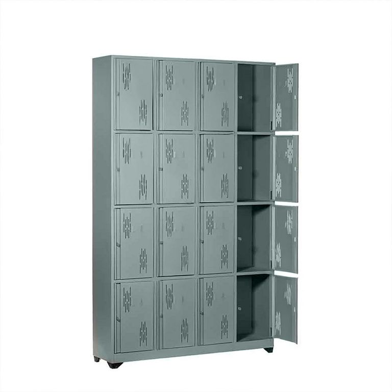 Locker 16 puestos 200x123x30 cm Gris INDUSTRIAS CRUZ | falabella.com