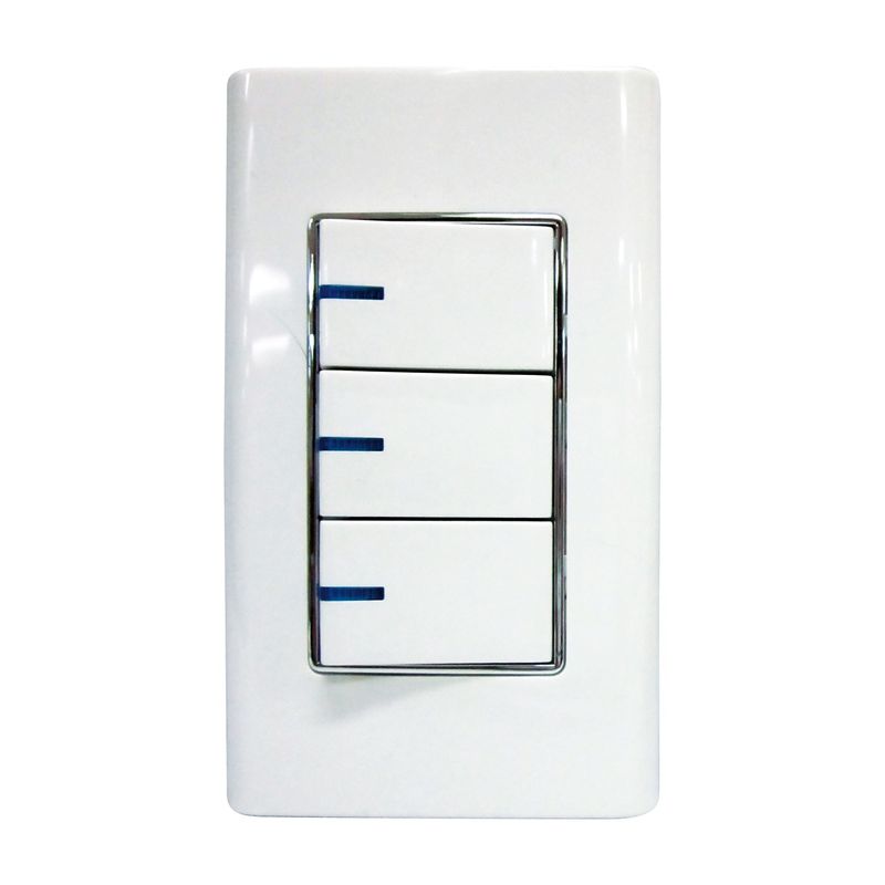Interruptor Triple Conmutable Ornatto Blanco HALUX | falabella.com