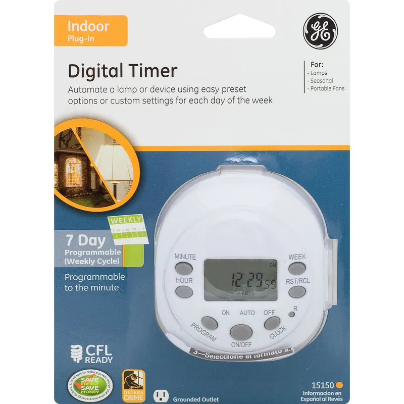 Timer Digital Blanco 7 Días 1 Sal GENERAL ELECTRIC | falabella.com