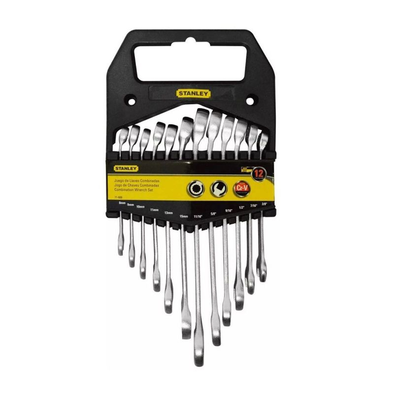 Juego 12 Llaves Combinadas mm- Pulgadas Ref 71-608 STANLEY | falabella.com