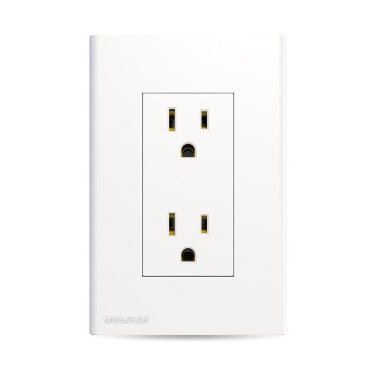 Toma Doble Polo A Tierra Color Blanca Clio HALUX | falabella.com