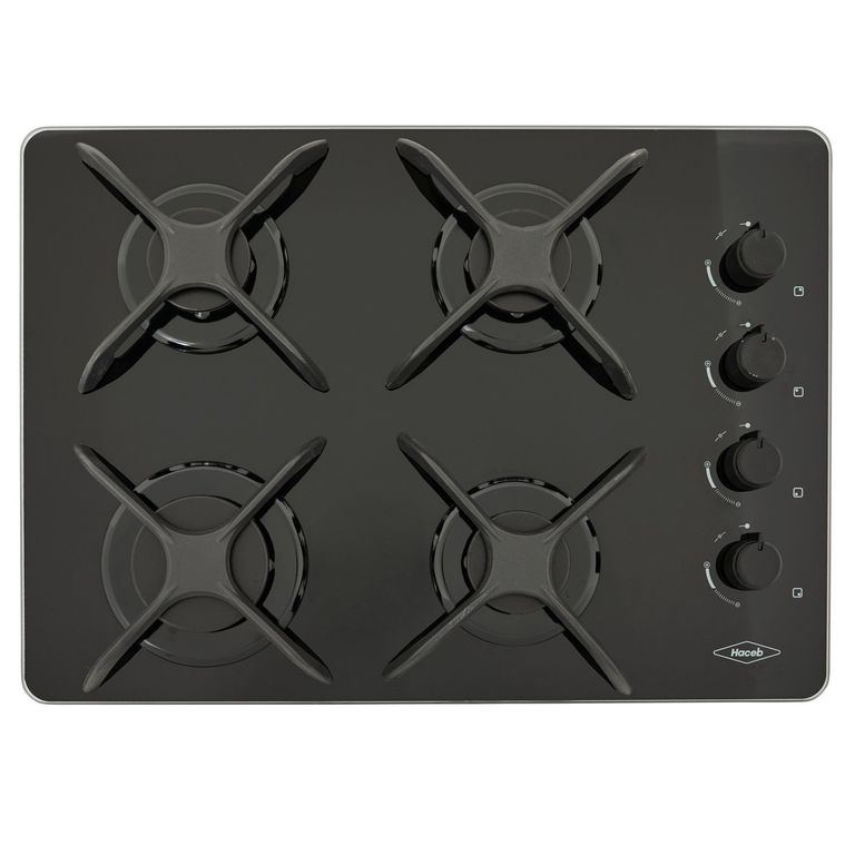 Estufa Vidrio Templado 60 cm 4 Puestos Gas Natural 96067601EA4XG Negro ...
