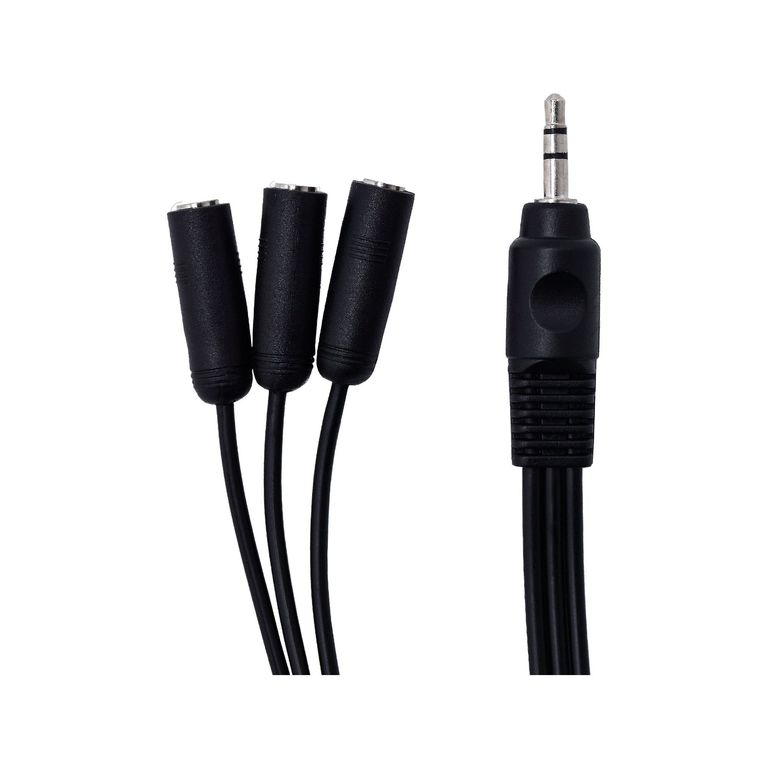 Cable De Audio Jack 3.5Mm Estéreo Macho X 1 A Hembra X 3 Largo 20Cm ...