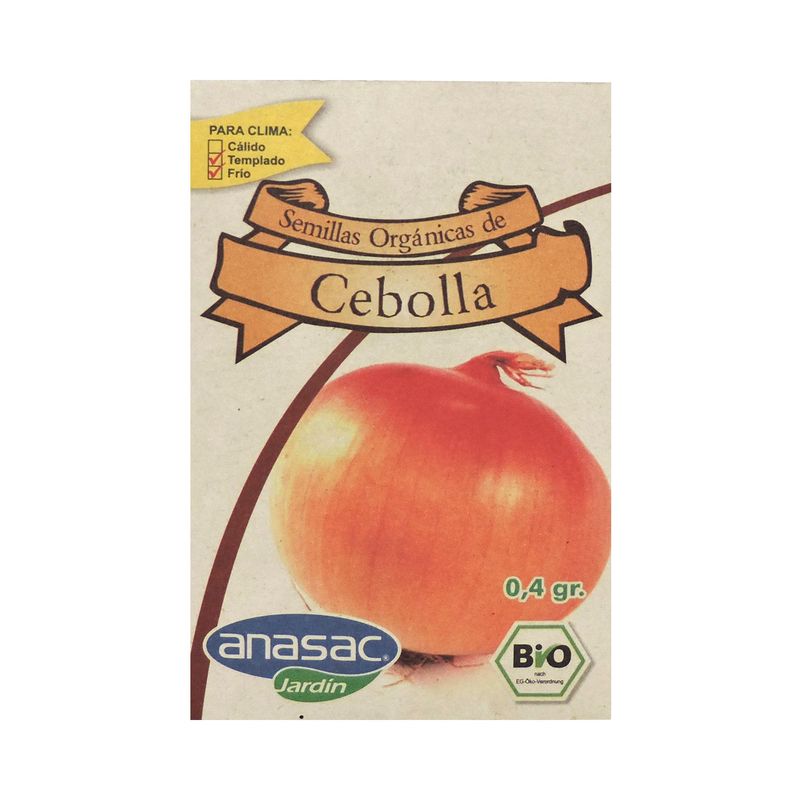Semilla Orgánica Cebolla 0.4 Gramos ANASAC | falabella.com