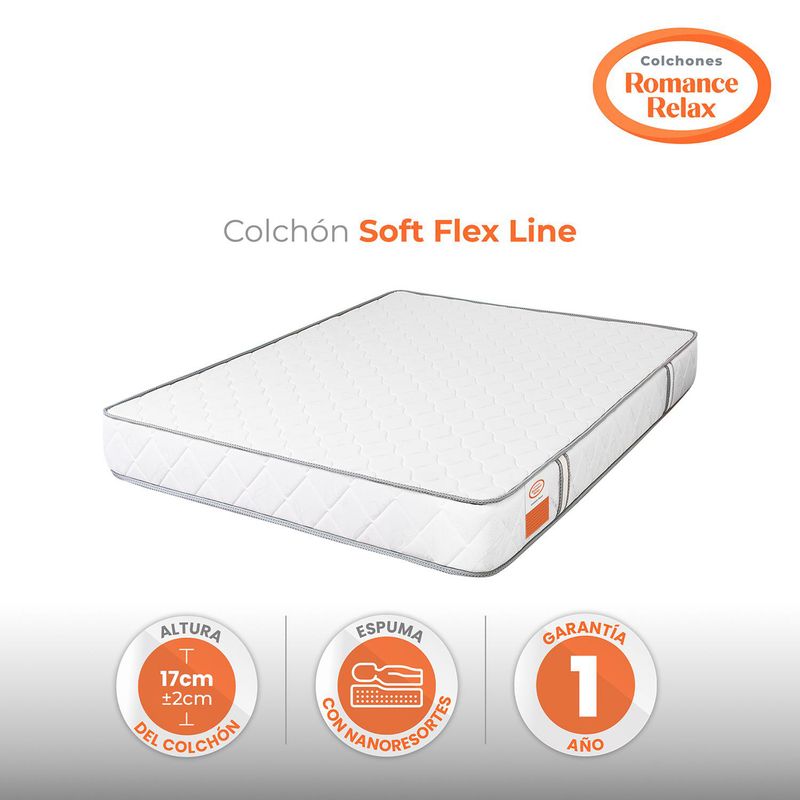 Colchón Soft Flex 140x190x17cm Romance Relax ROMANCE RELAX | falabella.com