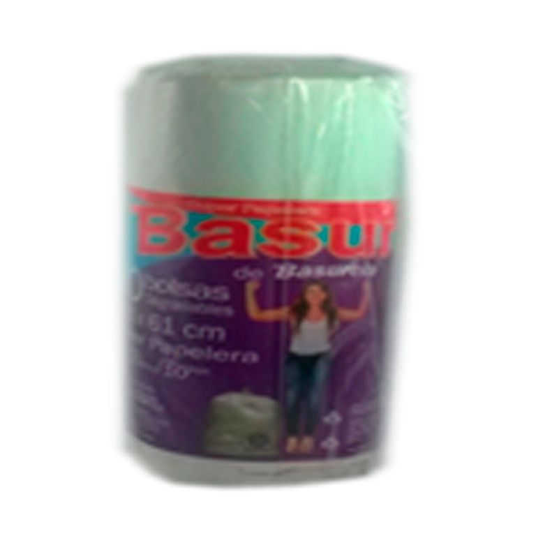 Bolsa Basura 61x61cm Rollo X50Und Pequeña Blanco BASURIN | falabella.com