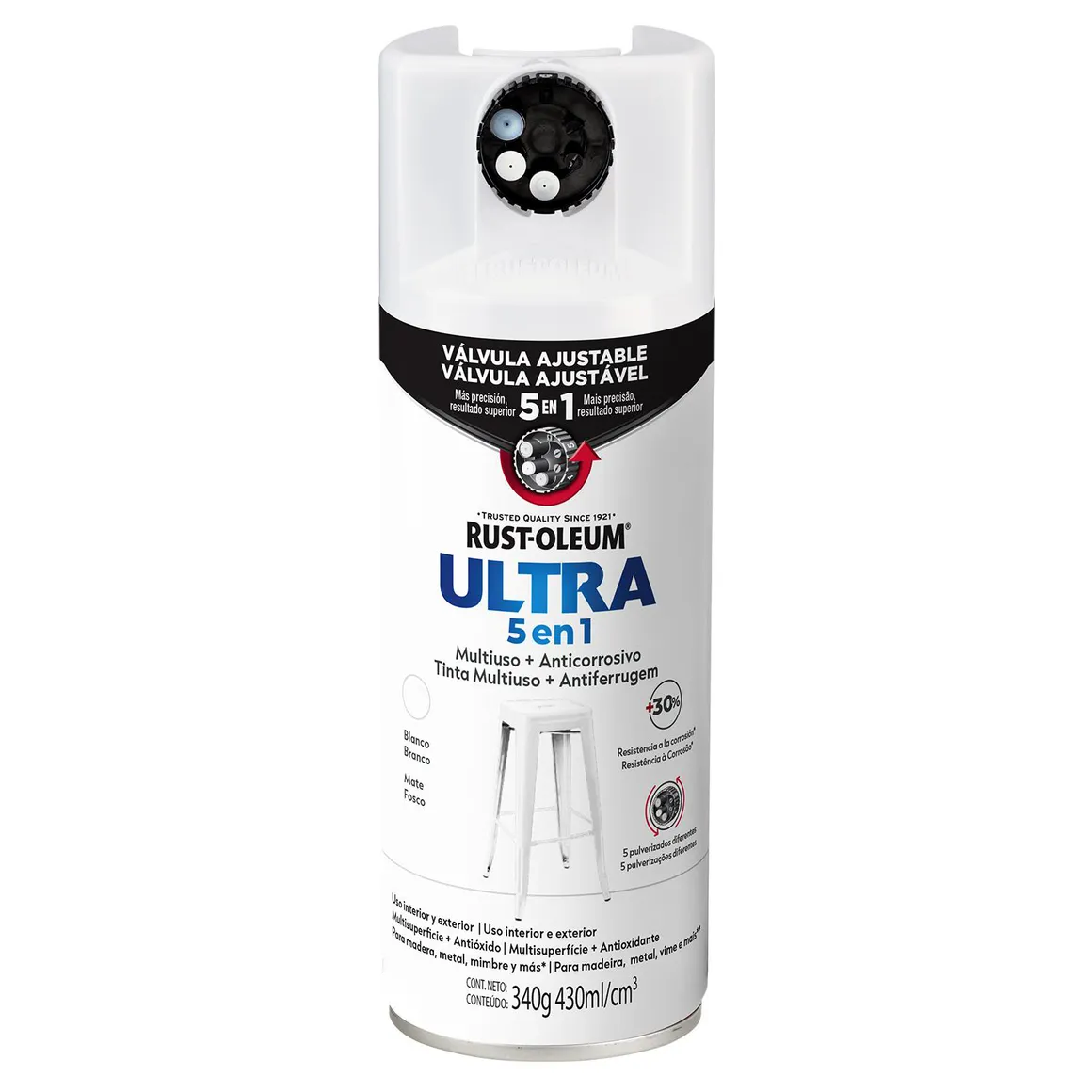 Aerosol Multiuso Ultra 5 En 1 Blanco Mate 340 Gr - Homecenter.com.co
