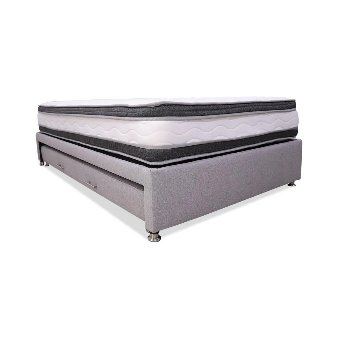 Combo Cama Tarima Nido + Colchón Blaser Doble Pillow 120 Semidoble ...