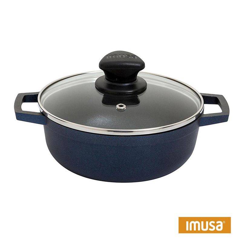 Caldero Imusa 18Cm Antiadherente Azul Tapa De Vidrio IMUSA | falabella.com