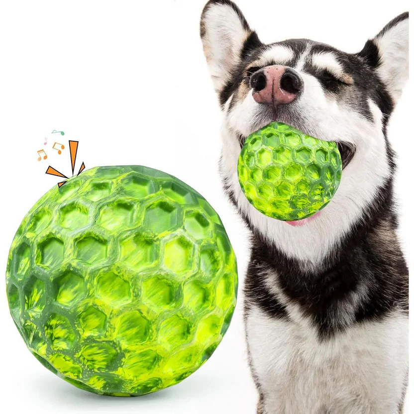 Pelota Chirriante Para Perros Resistente Con Sabor A Carne Ideal Para ...