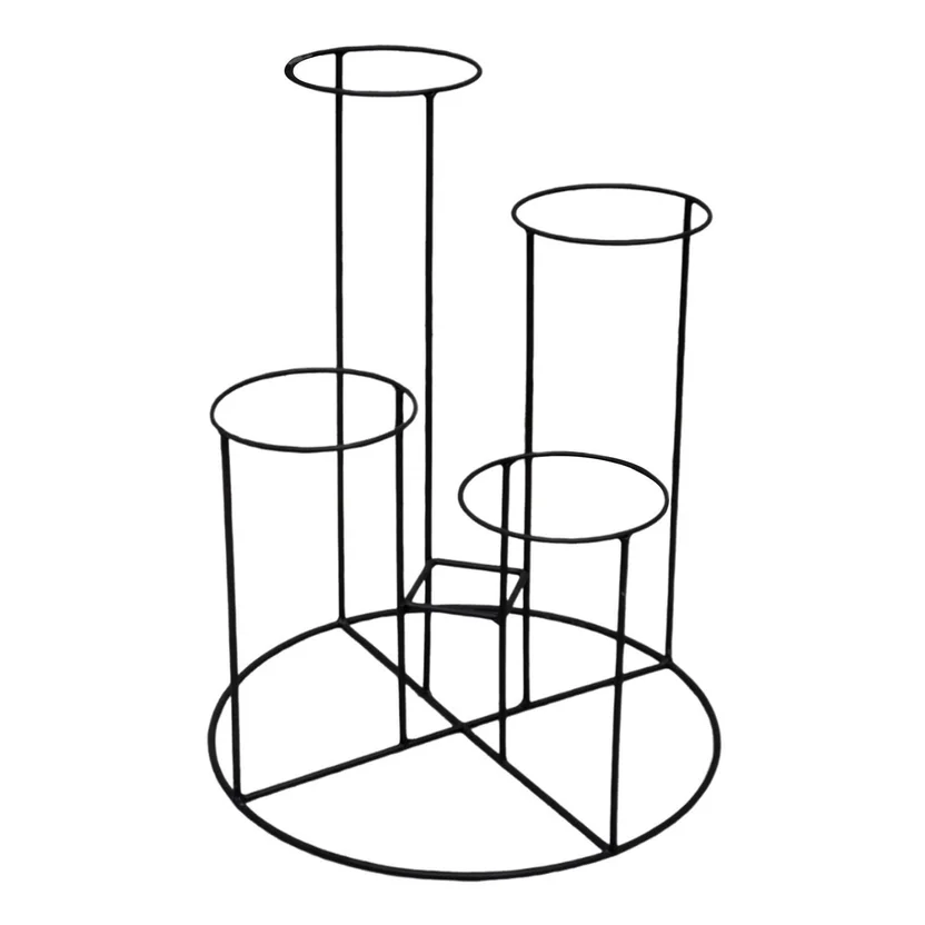 Base Matera X4 Circulos Hierro 41x41x51.5 cm Negro Ferrum Just Home ...